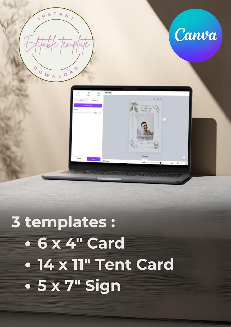 Memory Table Template, Share a Memory Card, Celebration of Life Sign ...