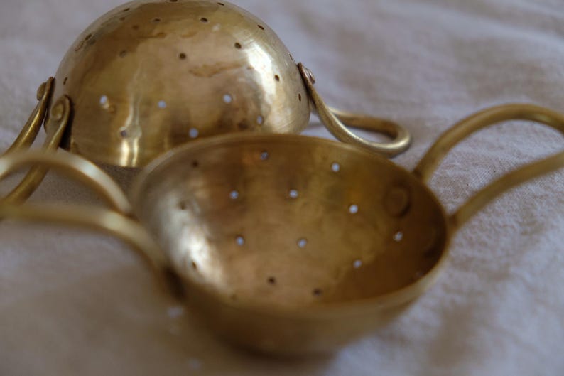 Handmade Brass Tea Strainer Infuser Steeping - Etsy