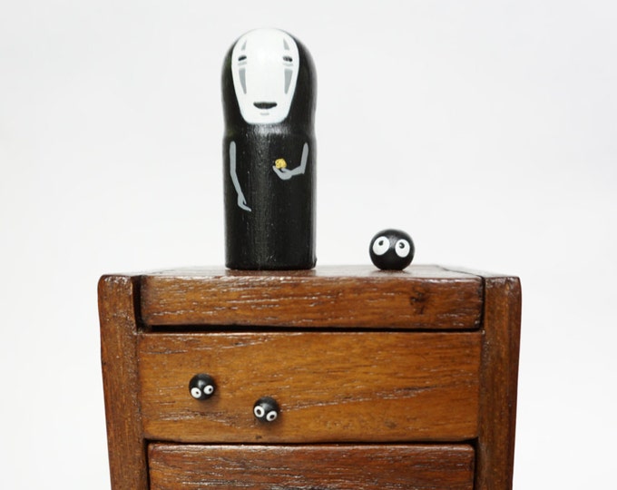 Spirited Away No Face Doll TEAK WOOD BOX With Drawers Ghibli - Etsy