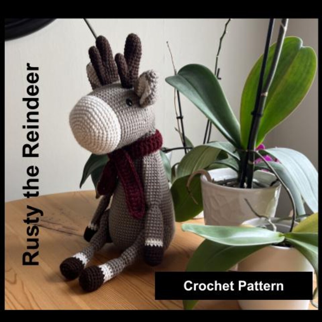 Rusty the Crochet Reindeer - Etsy
