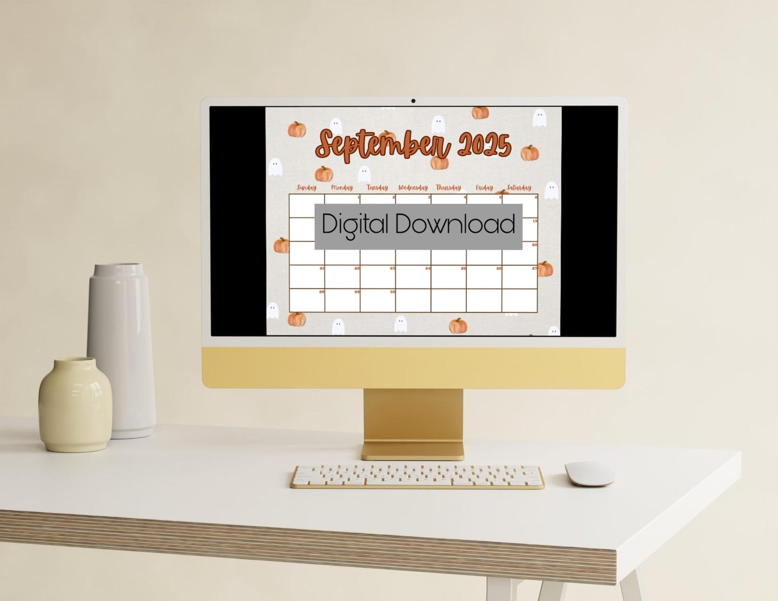 September 2025 Digital Calendar - Etsy