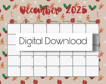 December 2025 Calendar Printable PDF December 2025 Calendar Page ...