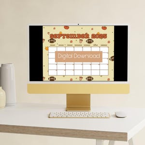 September 2025 Digital Calendar - Etsy