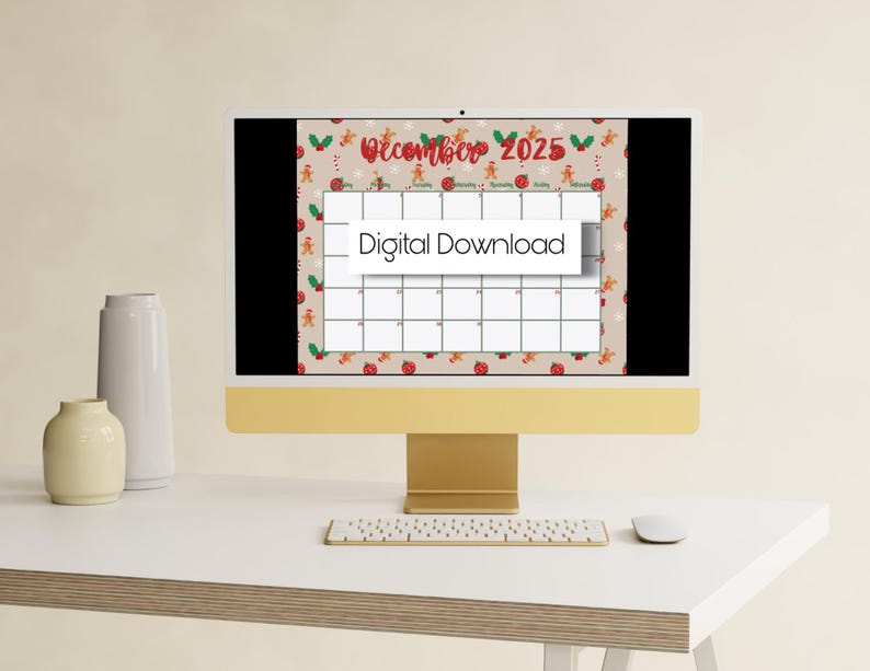 December 2025 Digital Calendar - Etsy