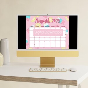 August 2025 Digital Calendar - Etsy