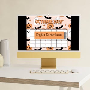 October 2025 Digital Calendar - Etsy