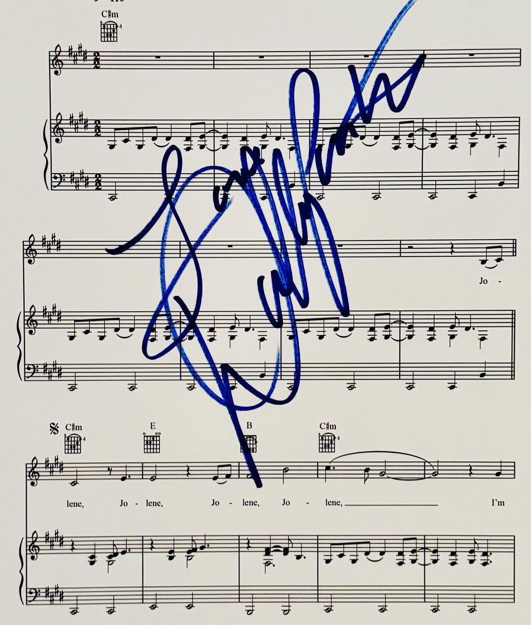 Dolly Parton Autographed Sheet Music With COA - Etsy