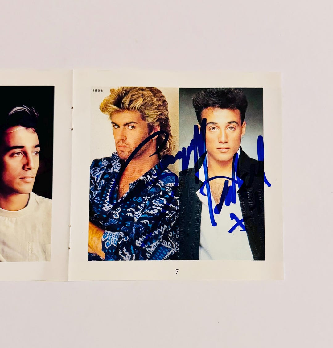 George Michael CD Inner Pouch Photo Autographed With COA - Etsy