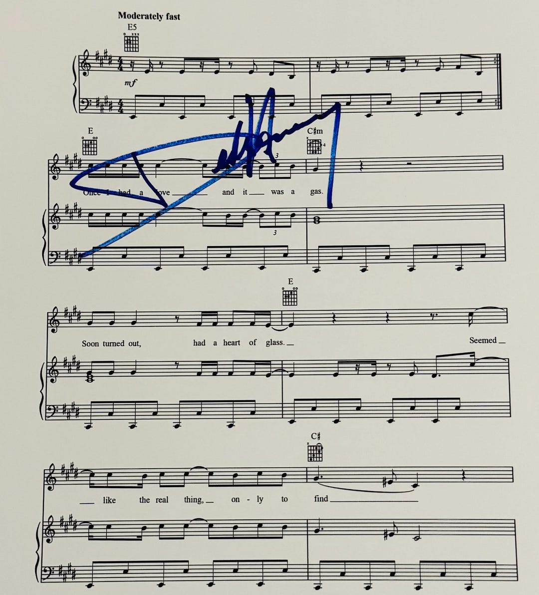 Debbie Harry Autographed Sheet Music With COA - Etsy