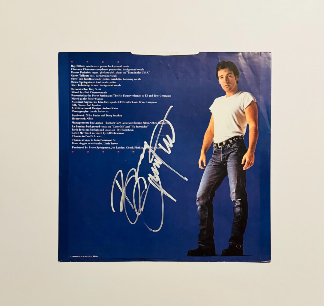 Bruce Springsteen Vinyl Inner Pouch Autographed With COA - Etsy