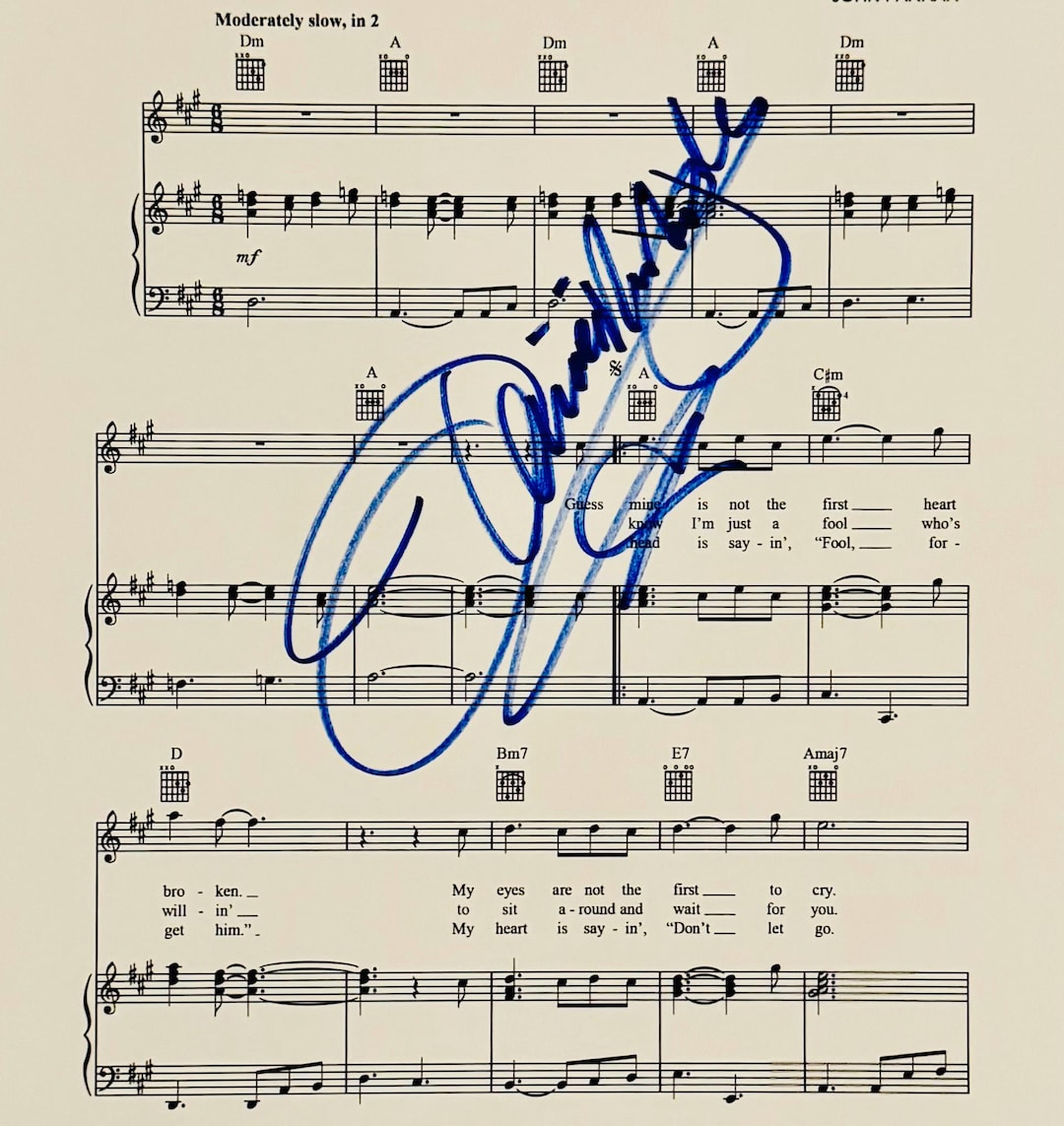 Olivia Newton-john Autographed Sheet Music With COA - Etsy