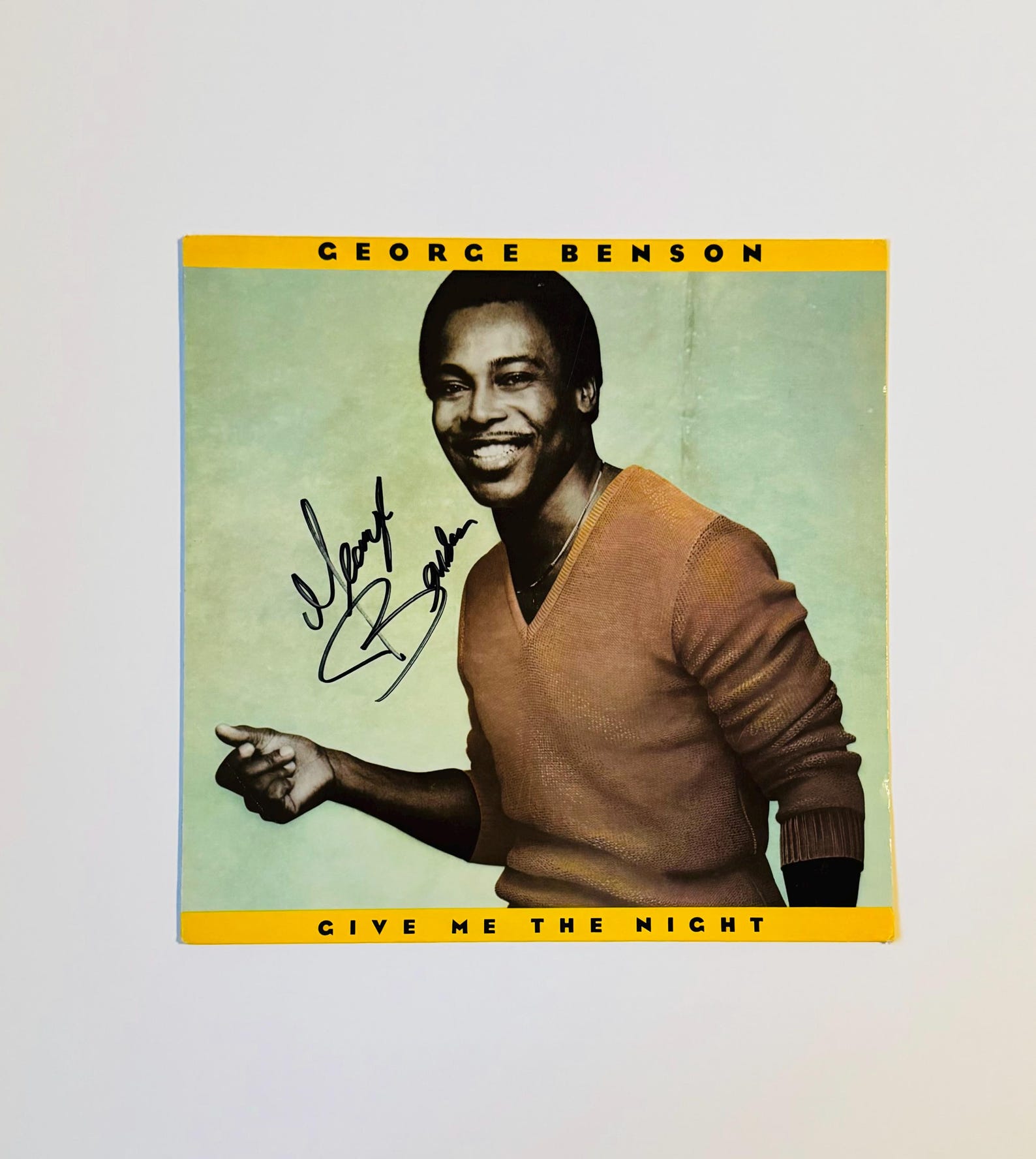 George Benson Give Me the Night Vinyl Cover Autographed With COA - Etsy