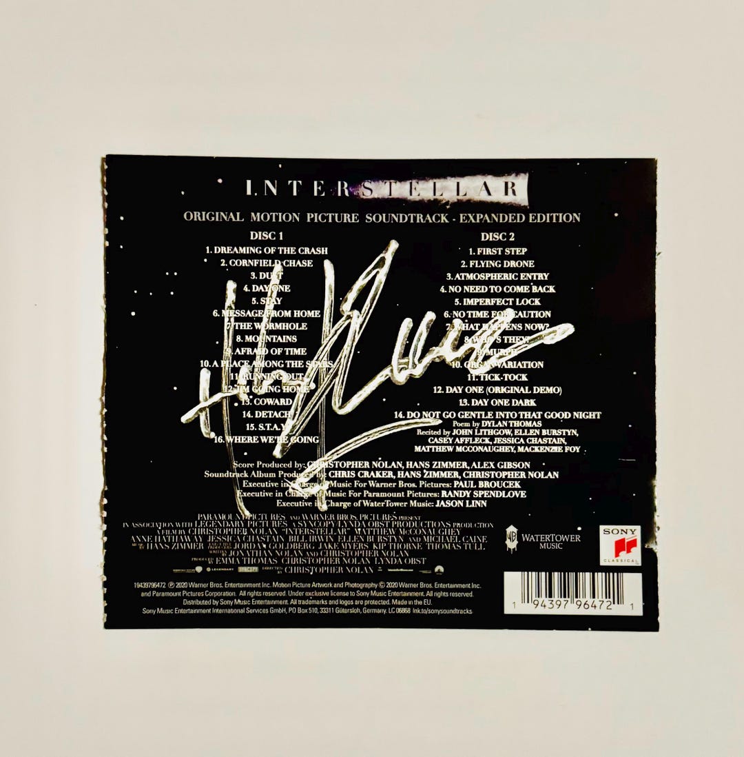 Hans Zimmer CD Inner Pouch Photo Autographed With COA - Etsy