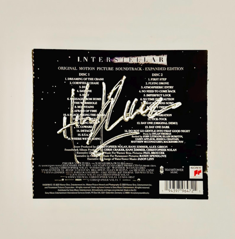 Hans Zimmer CD Inner Pouch Photo Autographed With COA - Etsy