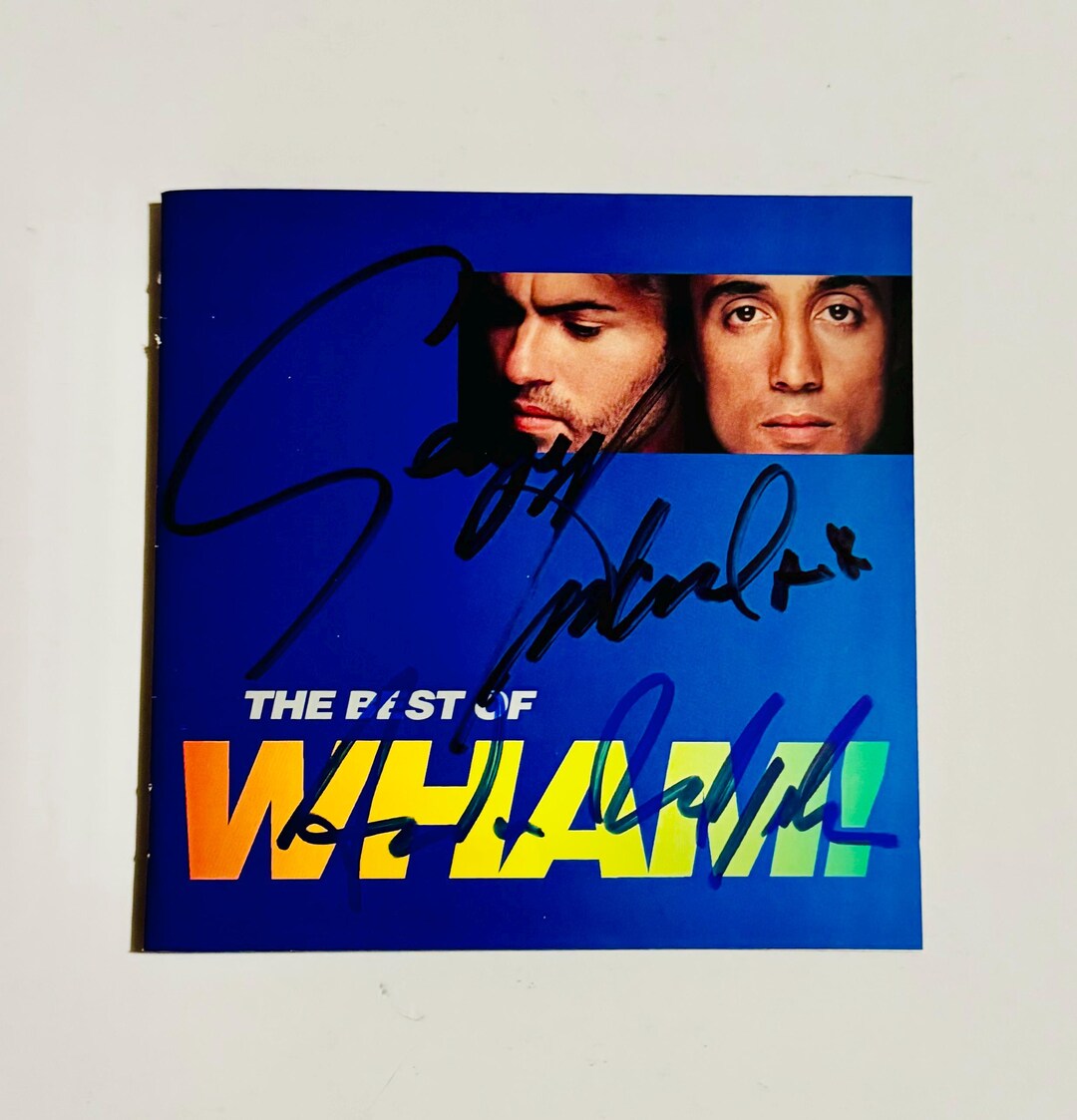 George Michael & Andrew Ridgeley CD Inner Cover Autographed With COA - Etsy