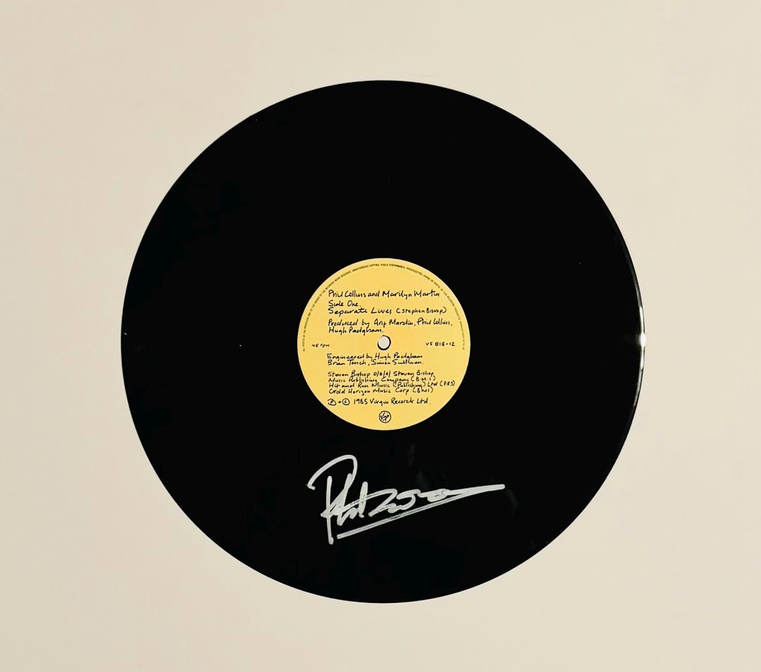 Phil Collins Autographed Vinyl With COA - Etsy