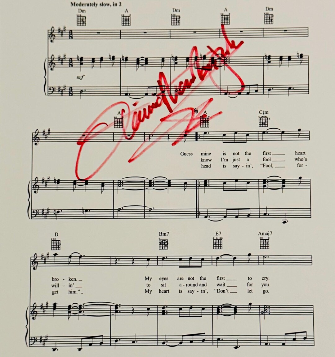 Olivia Newton-john Autographed on Sheet Music With COA - Etsy