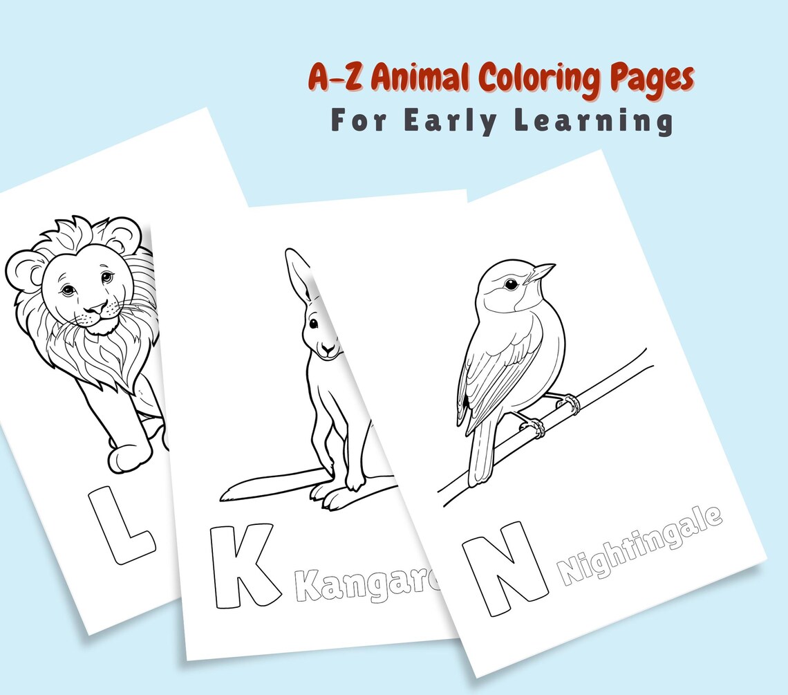 Animal Alphabet Coloring Pages Fun and Educational A-Z Animal Coloring ...