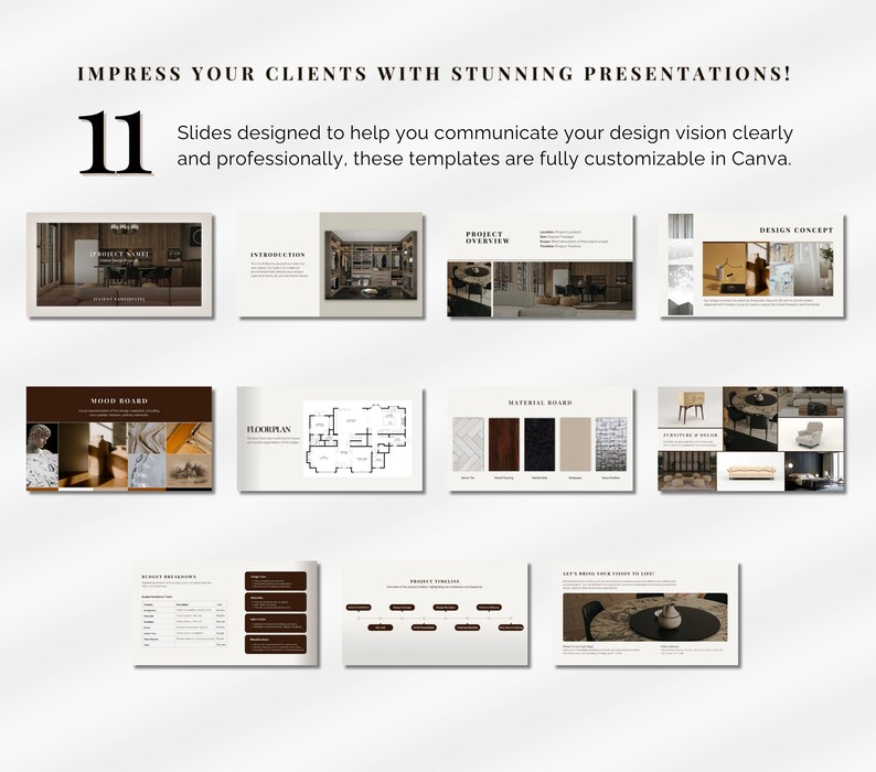 Luxury Interior Design Client Presentation Template - Etsy