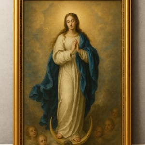 Immaculate Conception Virgin Art – Catholic Religious Illustration - Etsy