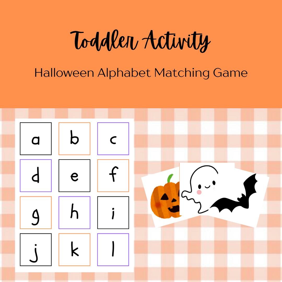 Toddler Activity Halloween Alphabet Matching Game - Etsy