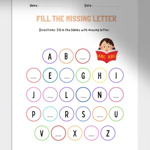 Alphabet Worksheet for Kids Back to School Learning the Alphabet ...