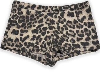 Handmade Red Leopard Micro Mini Shorts - Etsy