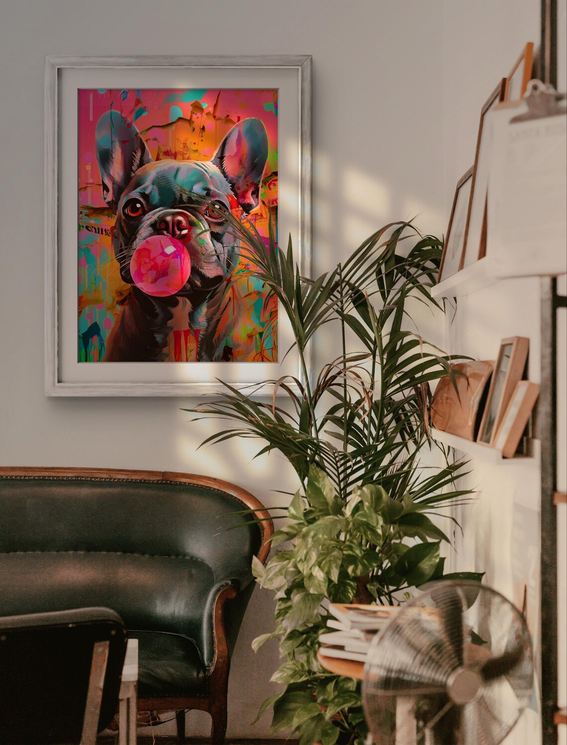 Frenchie Bubblegum French Bulldog Wall Art Instant Download Printable ...