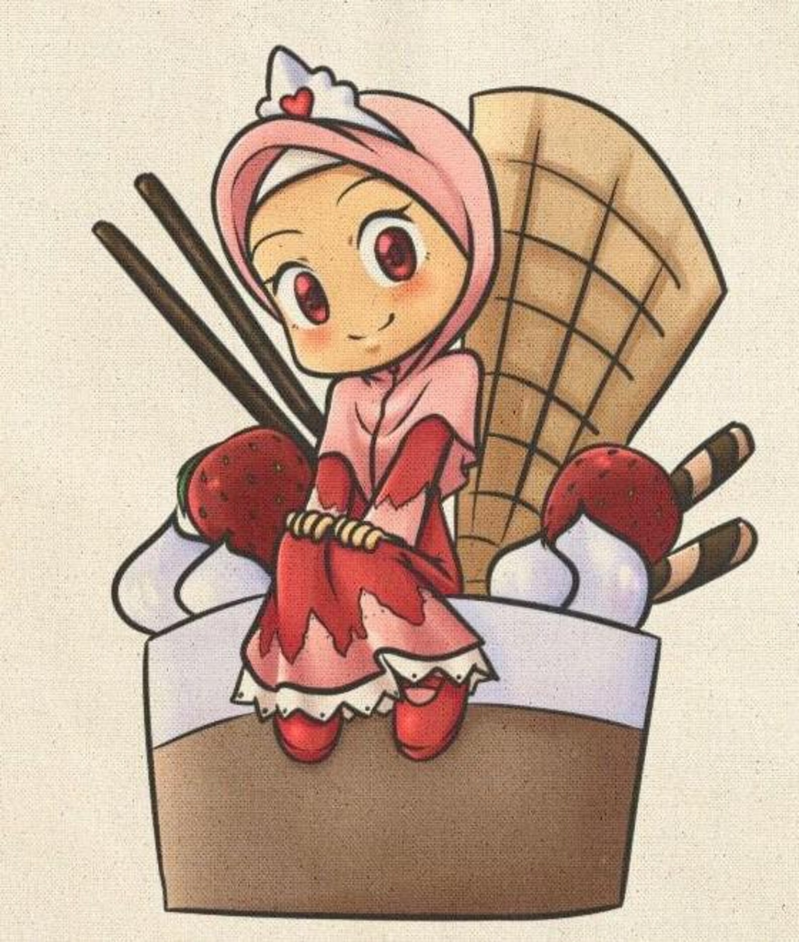 Cute Hijab Chibi Cotton Canvas Tote Bag - Etsy