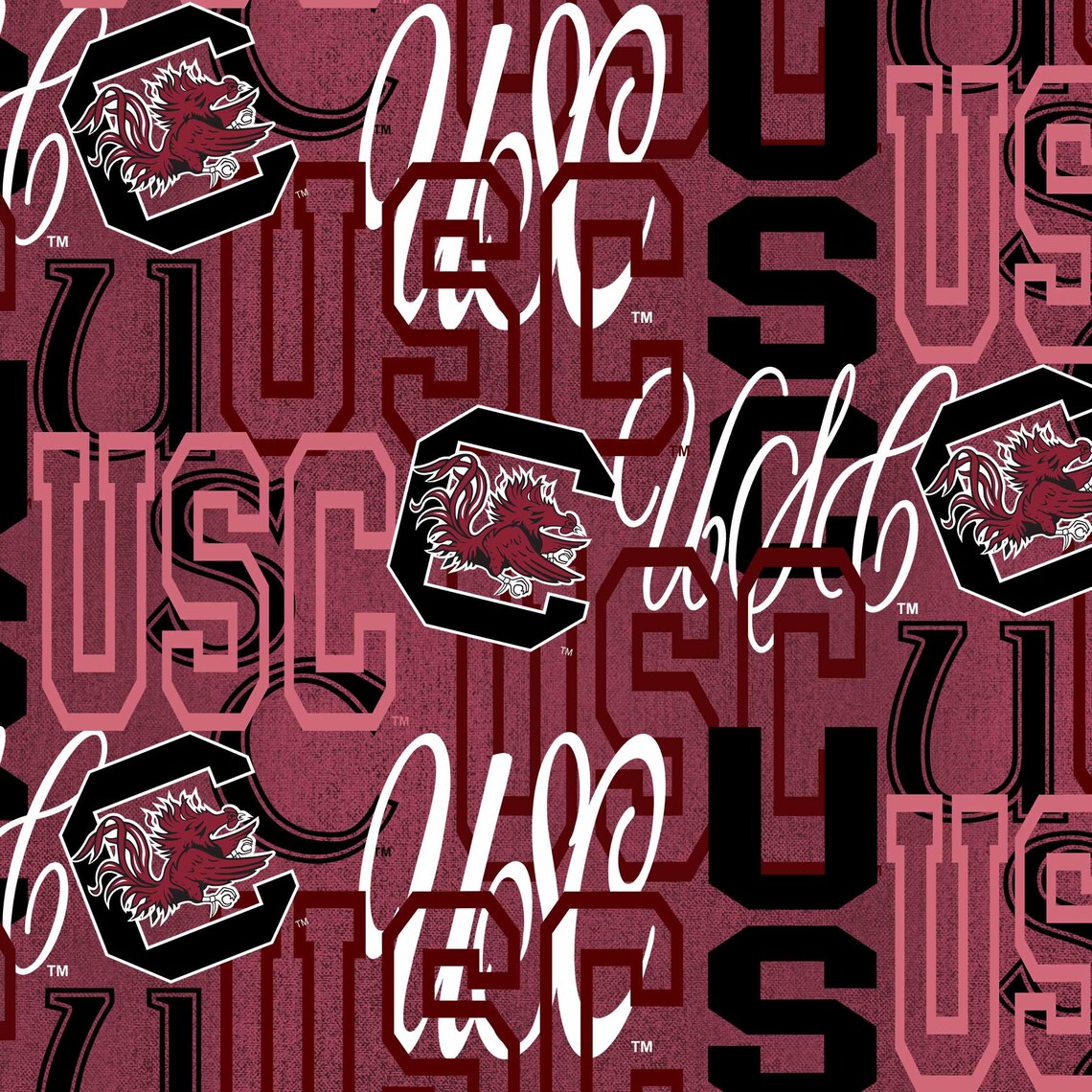 Official Licensed University of South Carolina Cotton Quilting Fabrics ...
