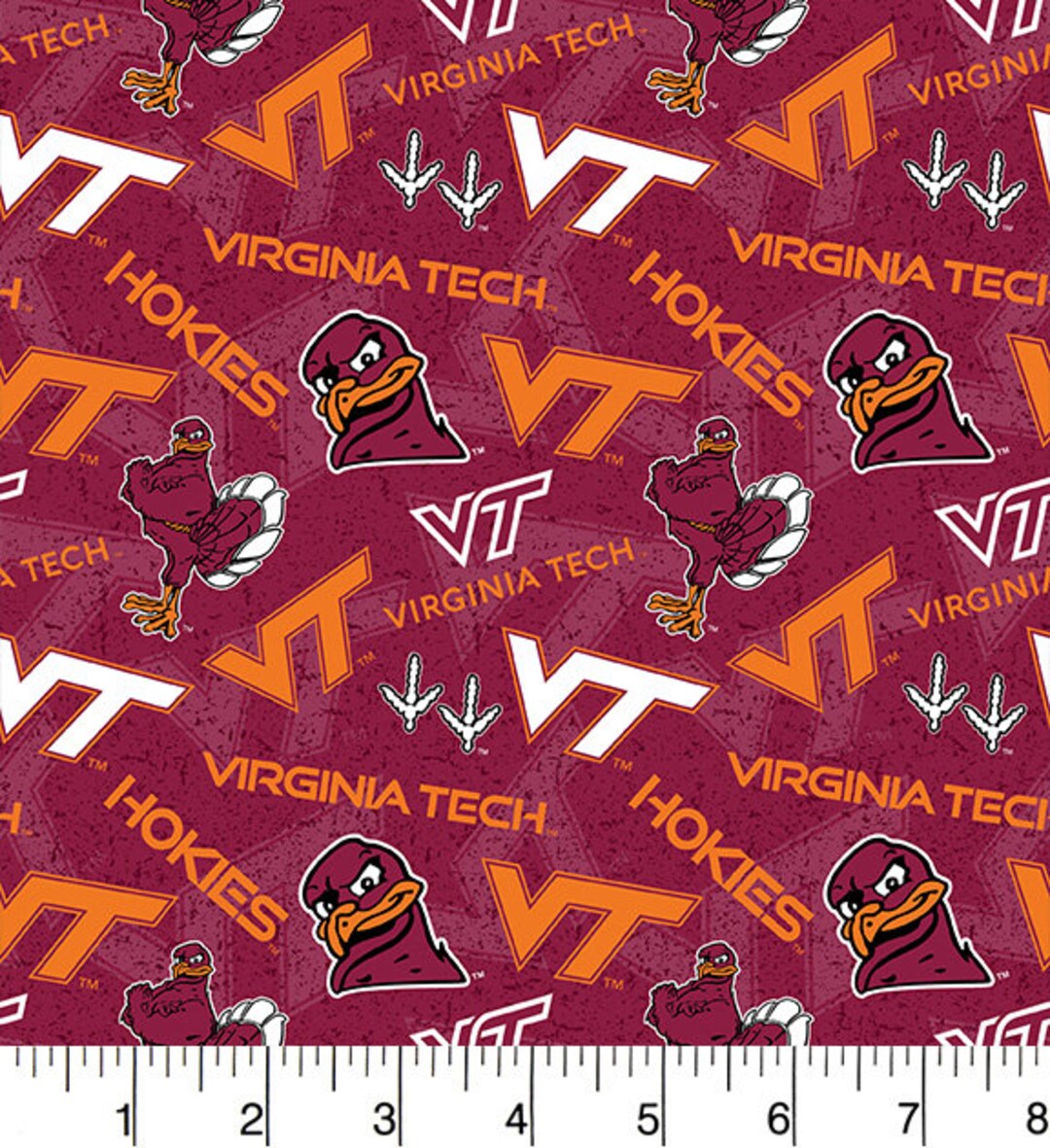 Official Licensed Virginia Tech Cotton Quilting Fabrics-virginia Tech ...