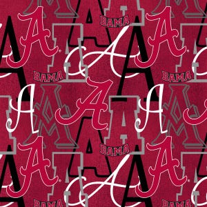 Official Licensed University of Alabama Cheater Quilt Cotton Fabric ...