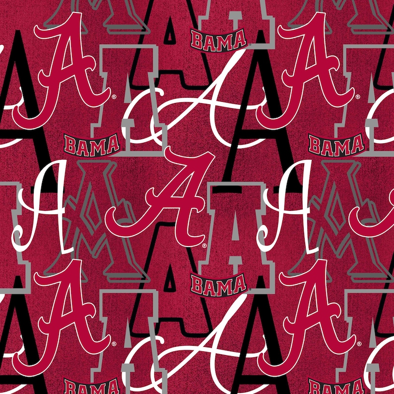 Official Licensed University of Alabama Cheater Quilt Cotton Fabric ...