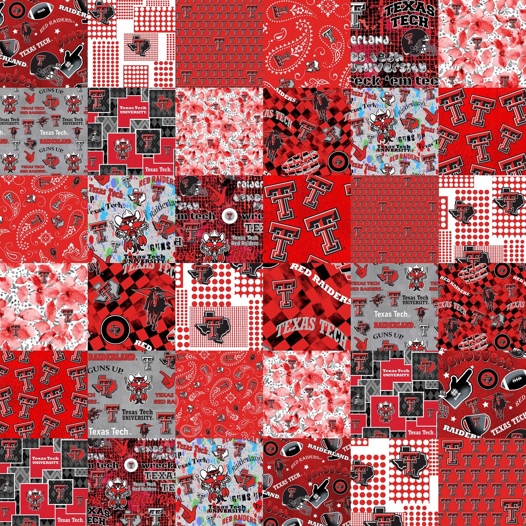 Official Licensed Texas Tech University Cheater Quilt Cotton Fabric ...