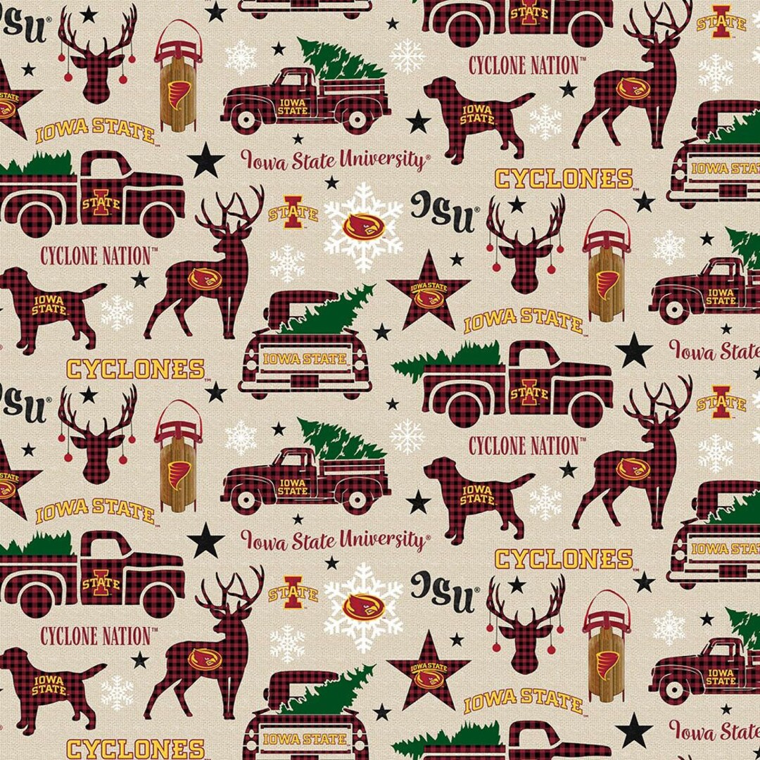 Official Licensed Iowa State University Cotton Quilting Fabrics-iowa ...