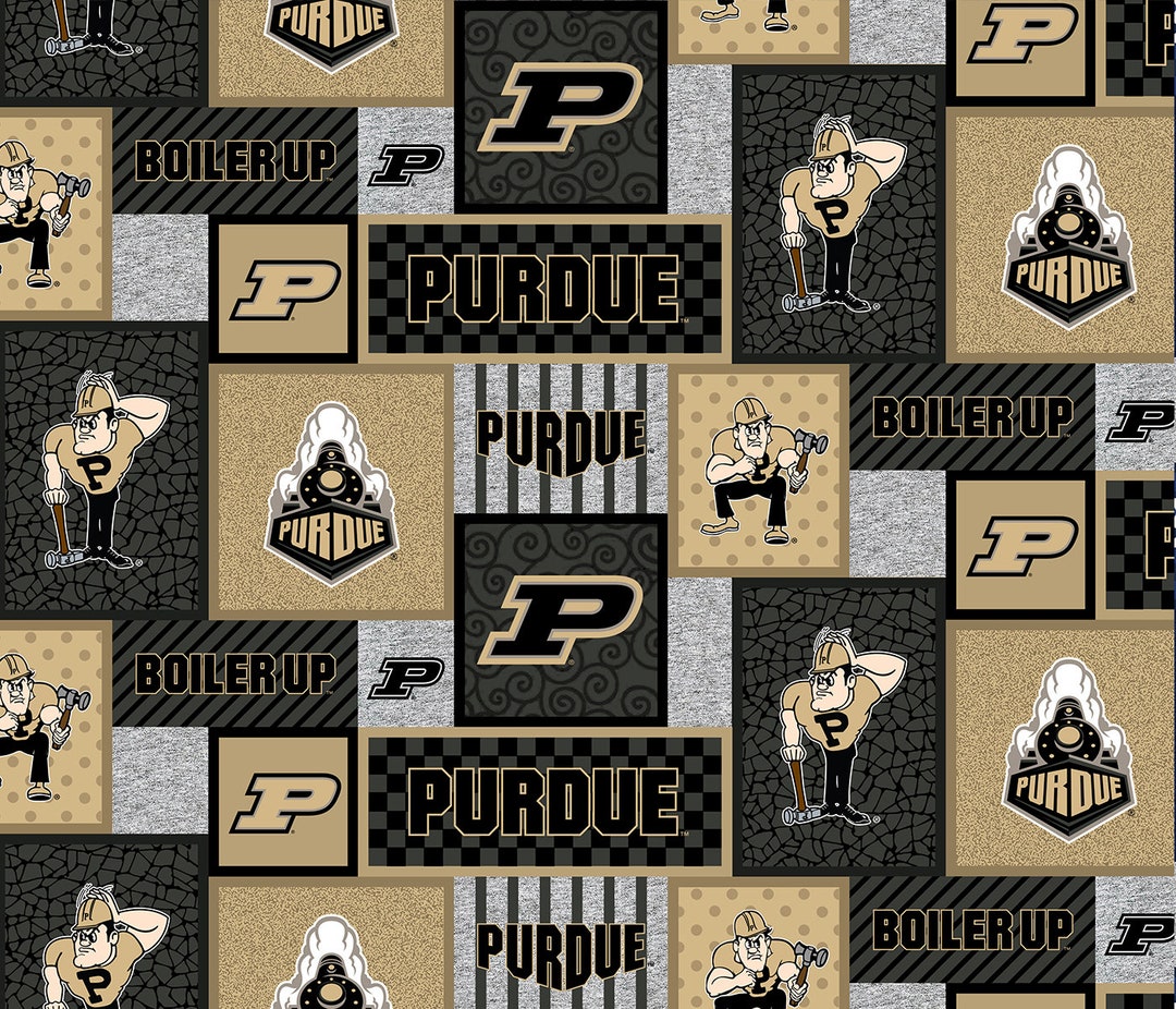 Official Licensed Purdue University Fleece Fabric- Purdue Boilermakers ...