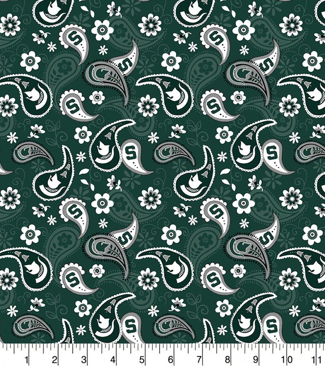 Official Licensed Michigan State University Cotton Quilting Fabrics ...