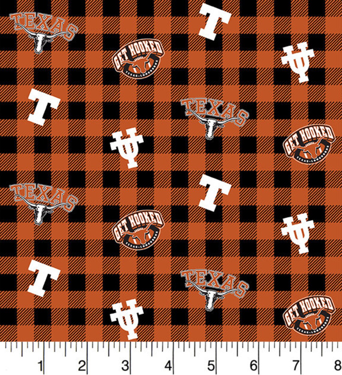 Official Licensed University of Texas Cotton Quilting Fabrics-texas ...