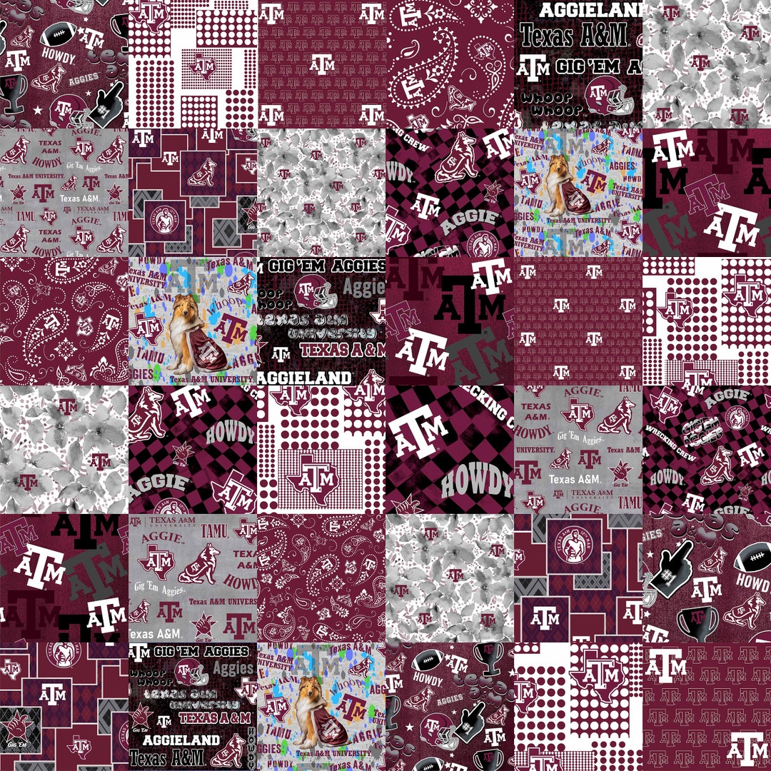 Official Licensed Texas A&M University Cheater Quilt Cotton Fabric-tamu ...