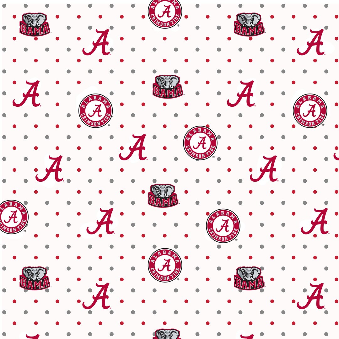 Official Licensed University of Alabama Cotton Quilting Fabrics-alabama ...