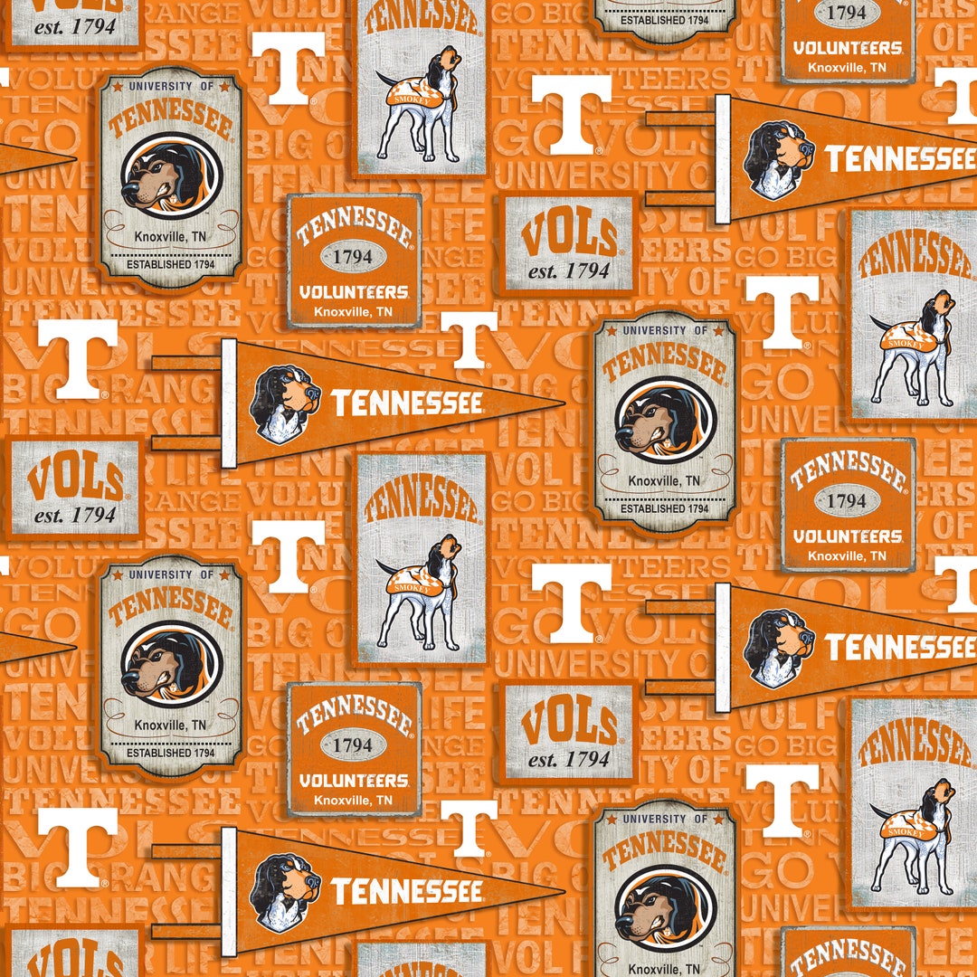 Official Licensed University of Tennessee Cotton Quilting Fabrics ...