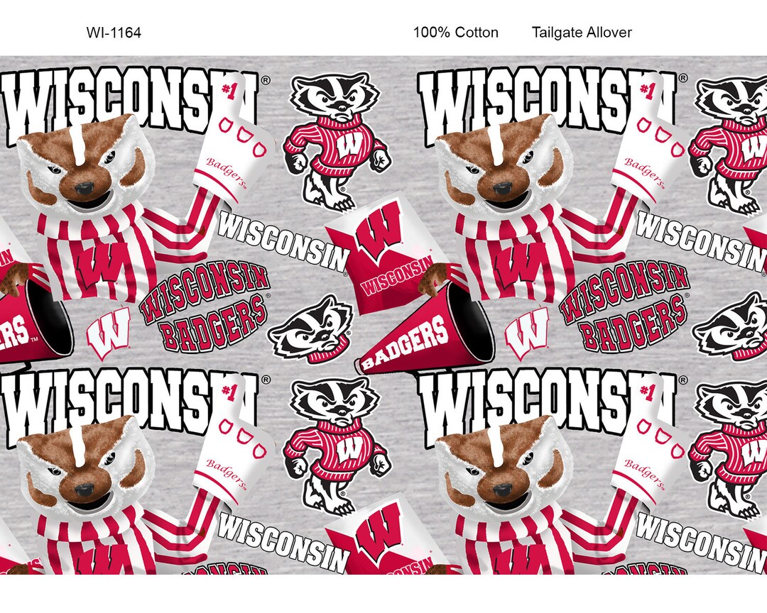 Official Licensed University of Wisconsin Cotton Quilting Fabrics ...