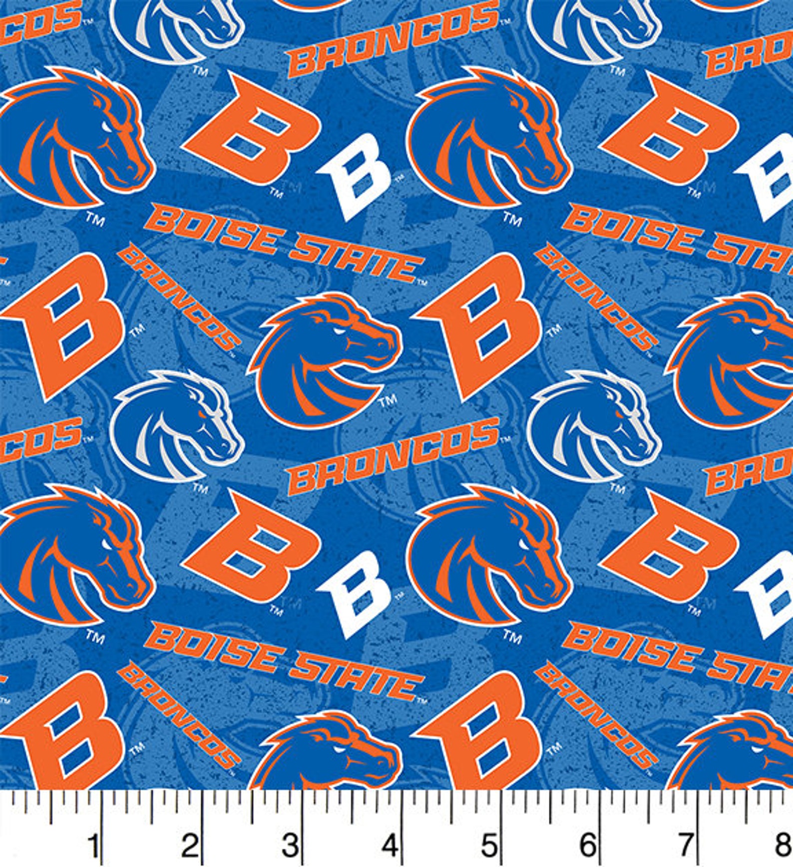 Official Licensed Boise State University Cotton Quilting Fabrics-boise ...