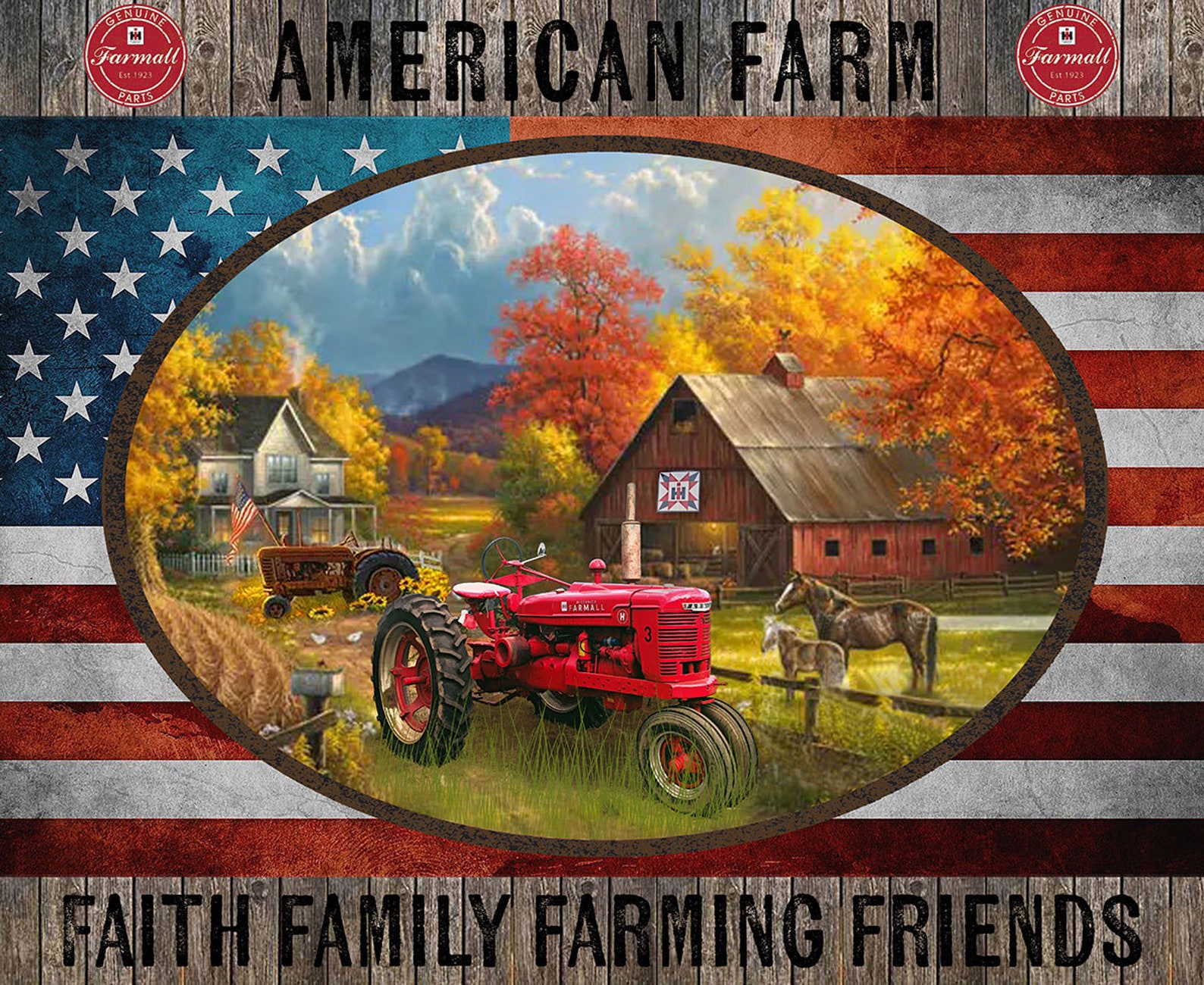 Official Licensed Farmall Patriotic Cotton Quilting Fabrics- Farmall ...