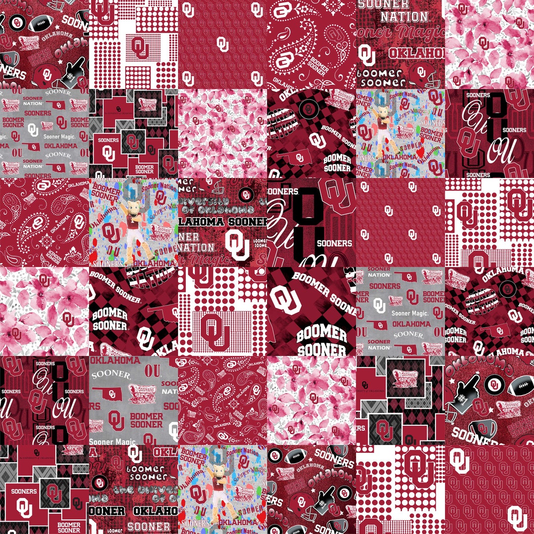 Official Licensed University of Oklahoma Cheater Quilt Cotton Fabric ...
