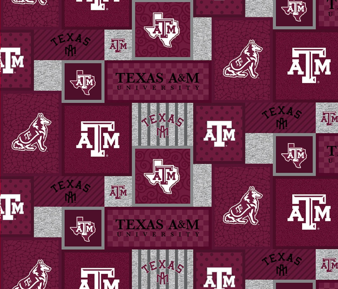 Official Licensed Texas A&M University Fleece Fabric- TAMU Aggies ...