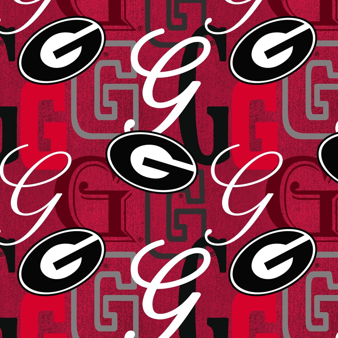Official Licensed University of Georgia Cotton Quilting Fabrics-georgia ...