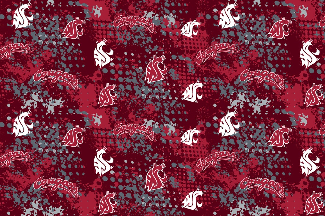 Official Licensed Washington State University Cotton Quilting Fabrics-washington State WSU ...