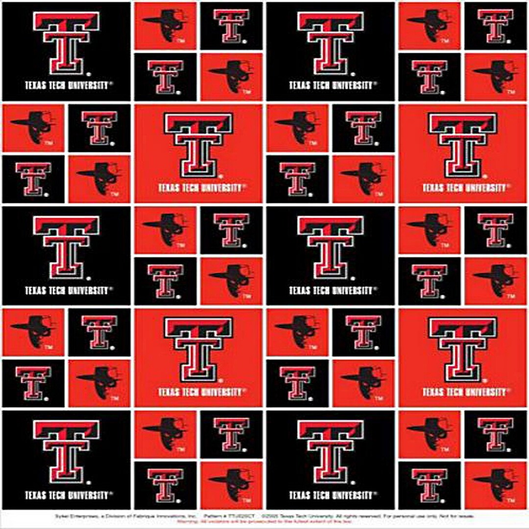 Official Licensed Texas Tech University Cotton Quilting Fabrics-texas ...