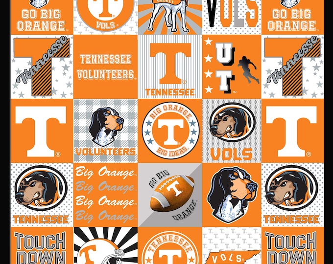 Official Licensed University of Tennessee T-shirt Quilt Panel ...